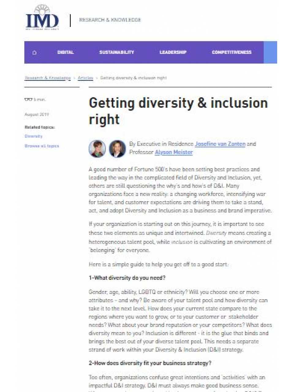 The Diversity Bonus : creare team vincenti e potenziare la performance